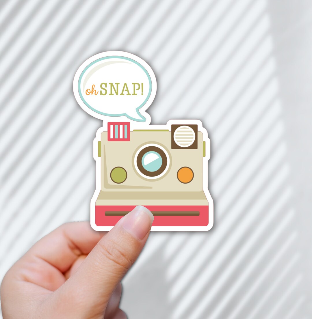 Oh Snap Camera Sticker / Laminated Water Bottle Sticker / Gift for Teen ...