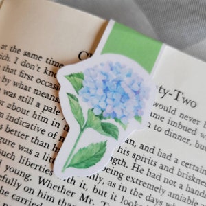 Magnetic Bookmark Set With Hydrangeas; Gift for Book Lovers; Unique Bookmarks; Planner Bookmarks ...