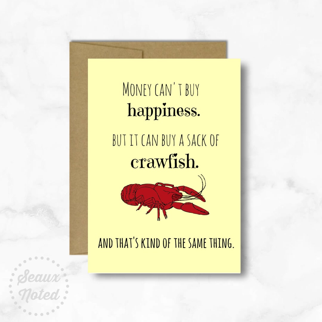 Funny Crawfish Greeting Card: Southern Birthday Card - Etsy