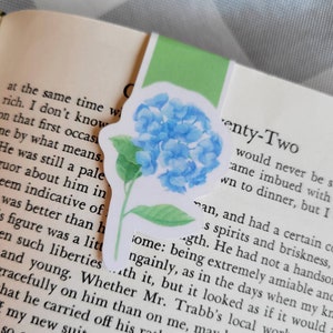 Magnetic Bookmark Set With Hydrangeas; Gift for Book Lovers; Unique Bookmarks; Planner Bookmarks ...