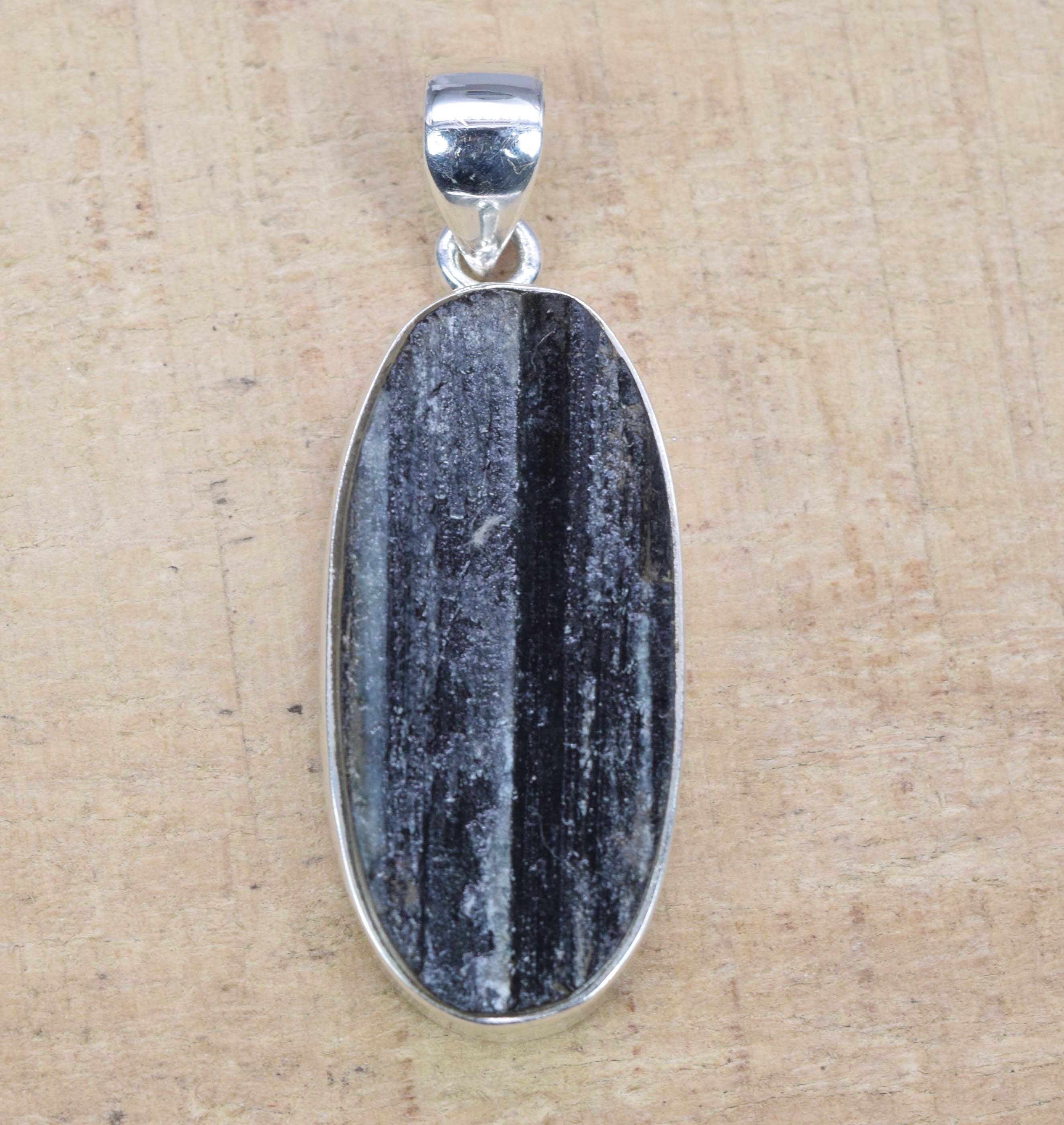 Tourmaline 925 Sterling Silver Pendant Natural Rough Black Tourmaline Gemstone Pendant Gift for Her Etsy Canada