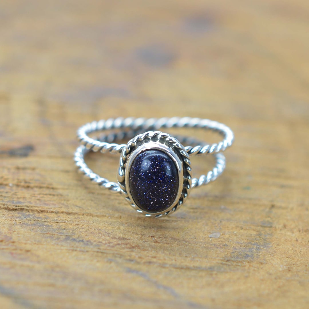 Sunstone 925 Sterling Silver Blue Sunstone Gemstone Ring - Etsy