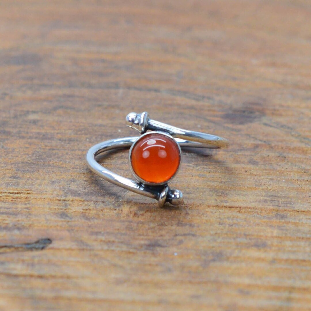 Roter Karneol 925 Silber Edelstein RingHandgefertigter SchmuckDesigner ...