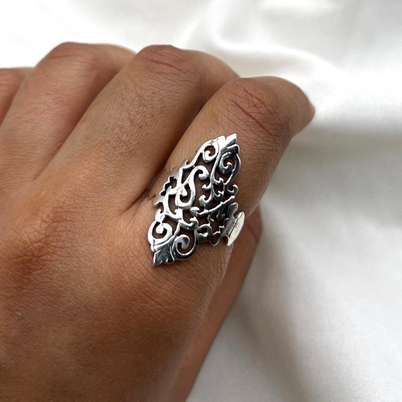 Filigree Silver Ring - Etsy