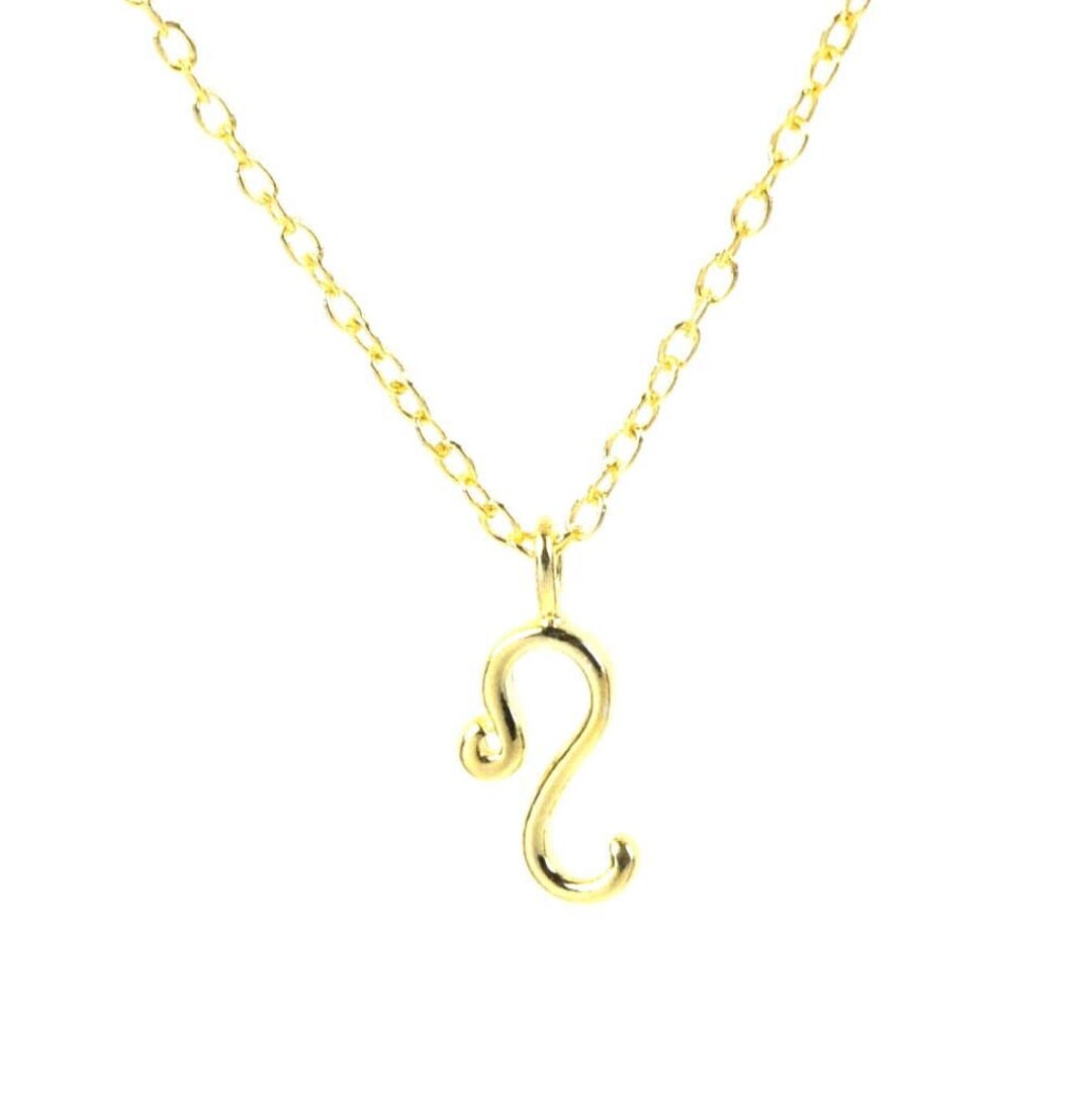 Solid Gold 9k/14k/18k Leo Zodiac Sign Necklace ~ Leo Sign Charm Pendant ...