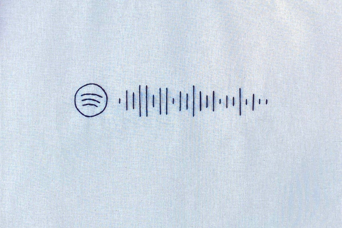 Custom Spotify Code Tote Bag, Embroidered Tote Bag, Custom Tote Bag ...