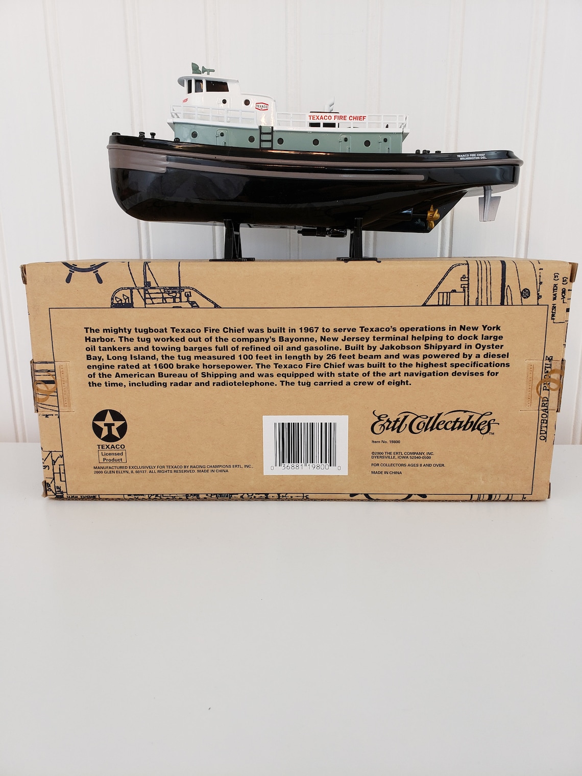 Texaco Fire Chief Tugboat, Ertl Die Cast Metal Replica, Texaco Tugs ...