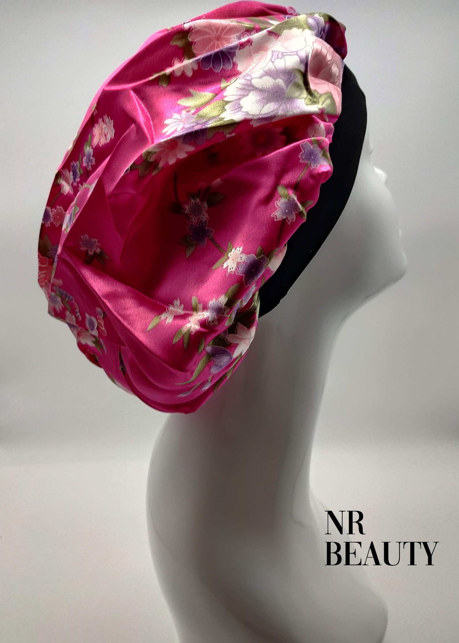 Pink Silk Bonnets Pink Floral Bonnets Satin Bonnet Silk - Etsy