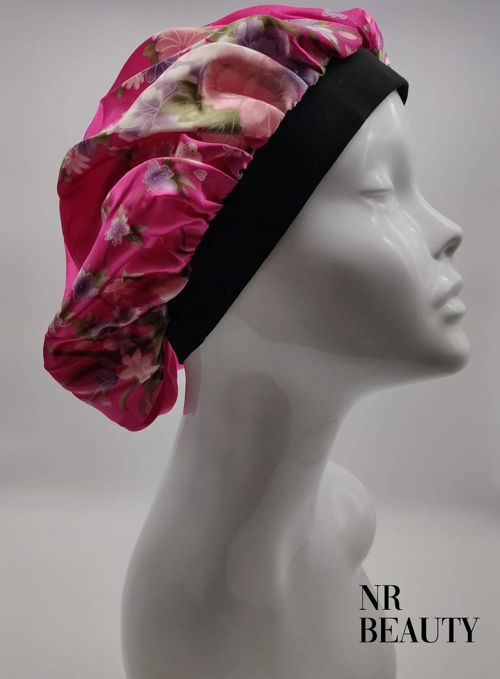 Pink Silk Bonnets Pink Floral Bonnets Satin Bonnet Silk - Etsy UK