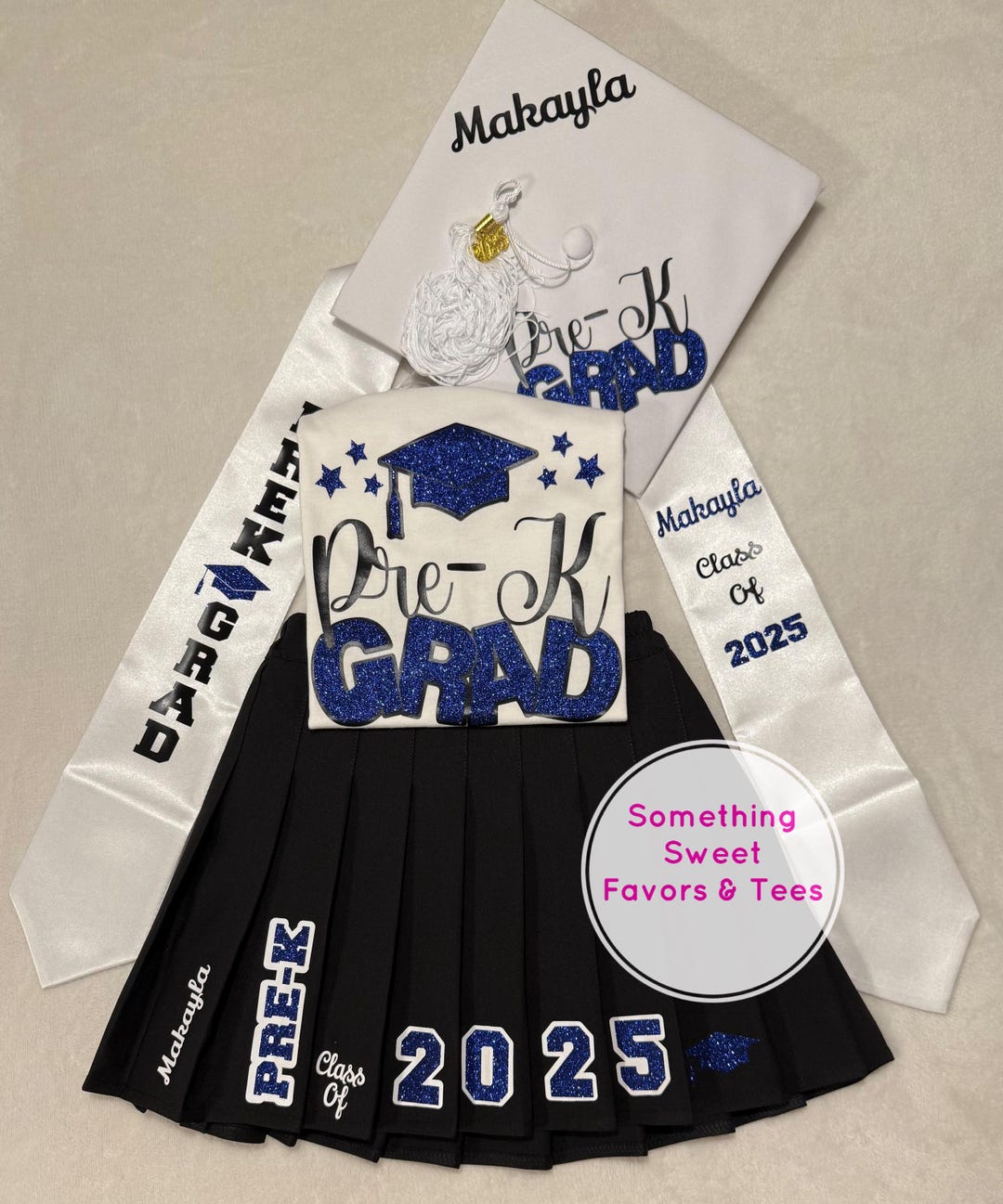 Graduation Outfit, Pre-k Thru 8th Grade With Hat & Stole - Etsy