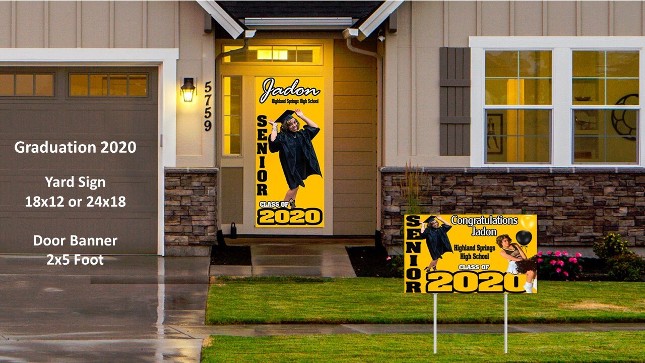 Graduation 2020 Yard Sign or Door Banner DIGITAL OR PRINTED | Etsy