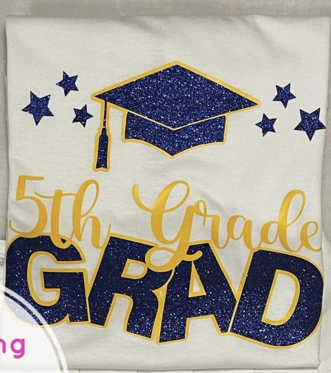 Graduation Tshirt, 5th Grade, Royal Blue & Yellow Graduation Tee - Etsy