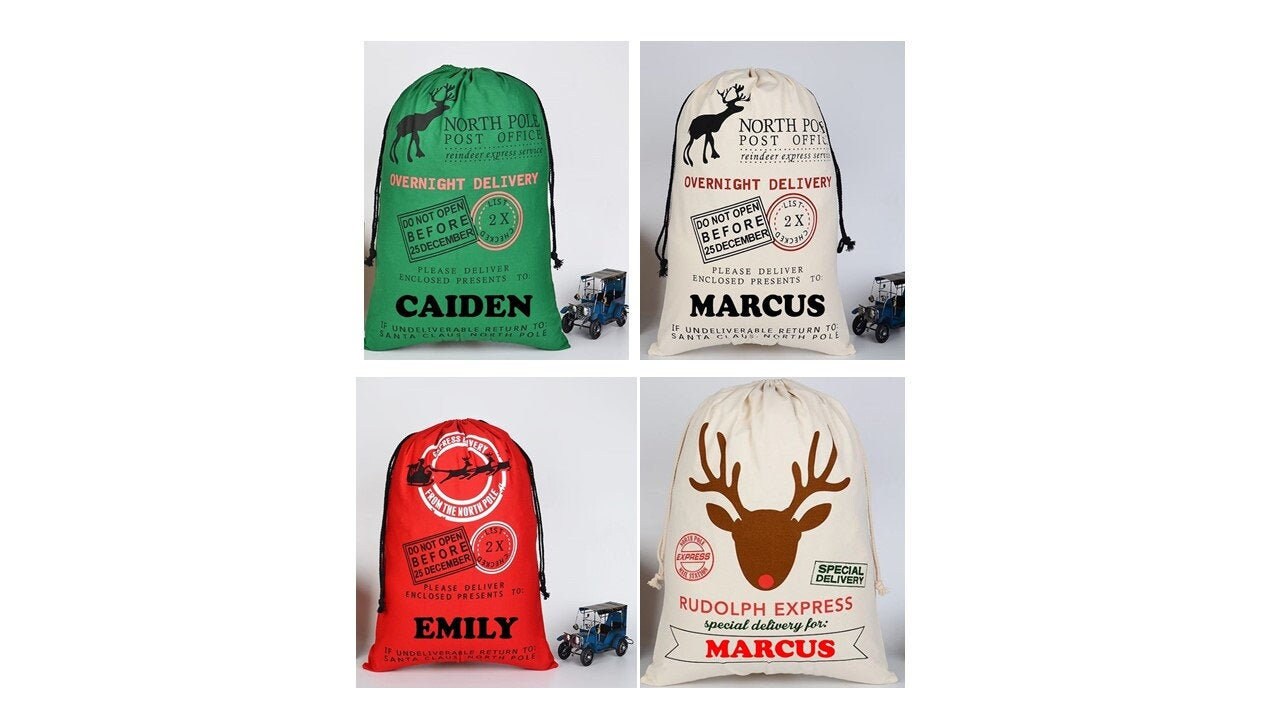 Christmas Gift Sacks. Santa Bags. Custom Santa Sacks. | Etsy