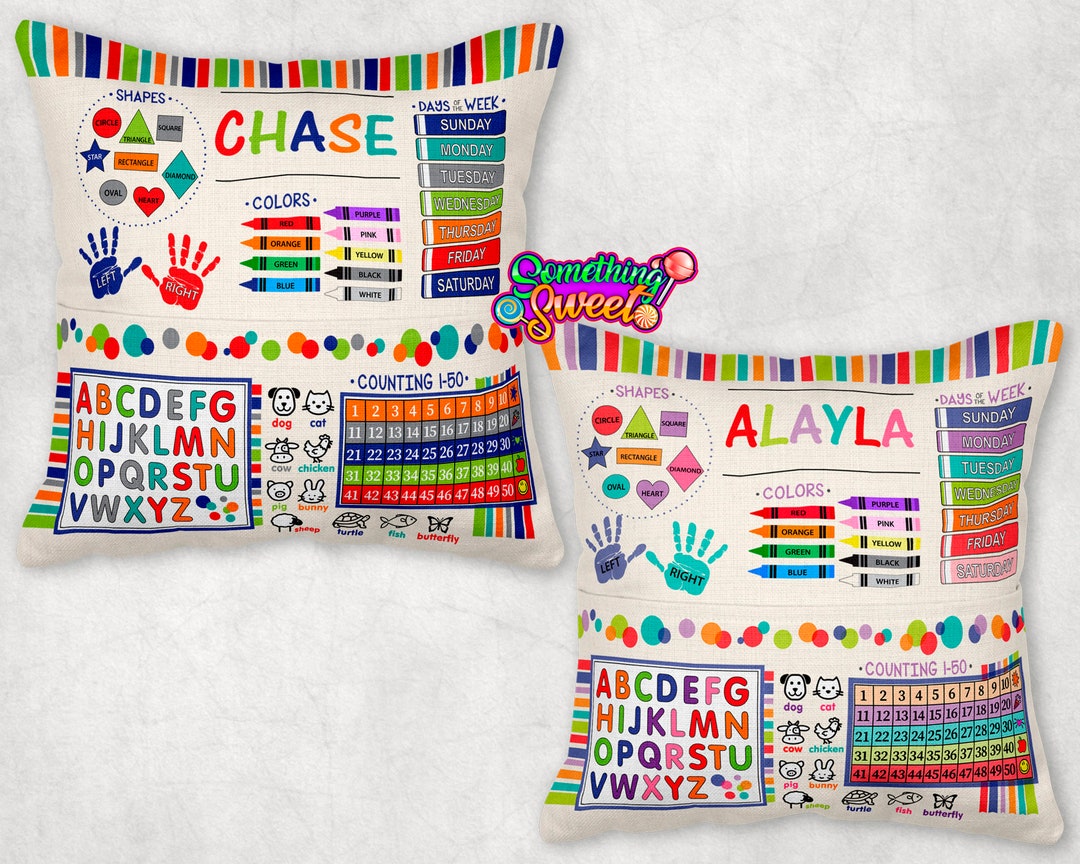 Learning Pillow, Preschool Pillow - Etsy