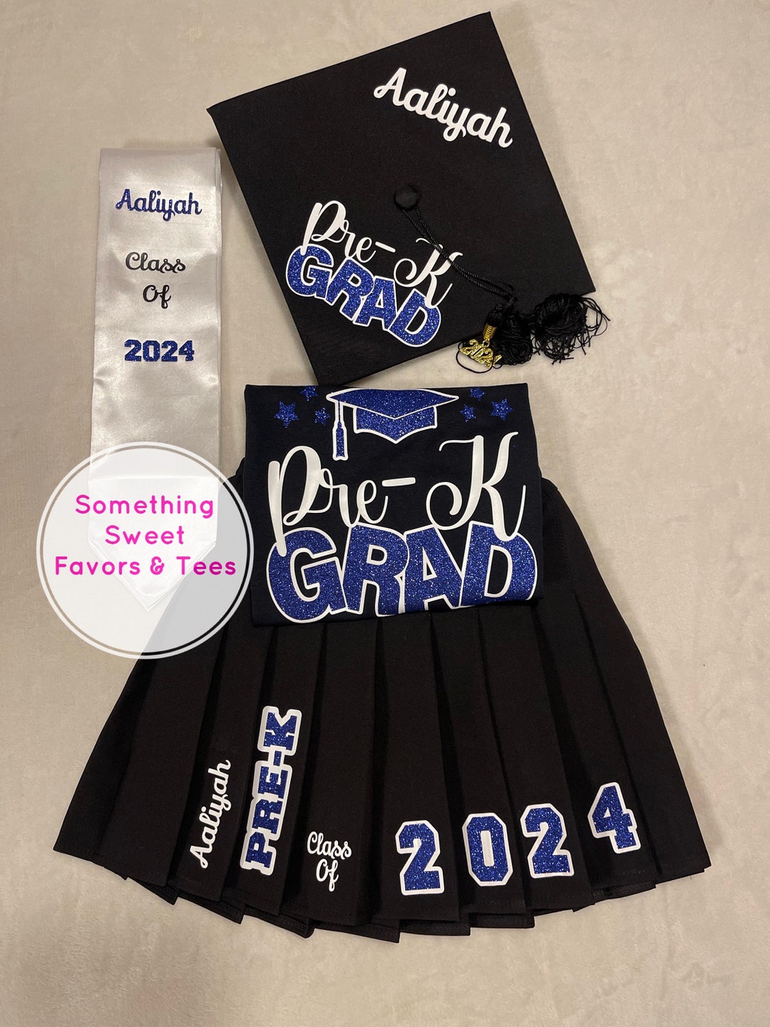 Class of 2024 Pre-k Thru 8th Grade Graduation Outfit With Hat & Stole ...