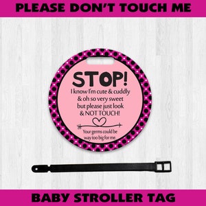 Baby Stroller Tag, Don't Touch Me Tag Variety - Etsy