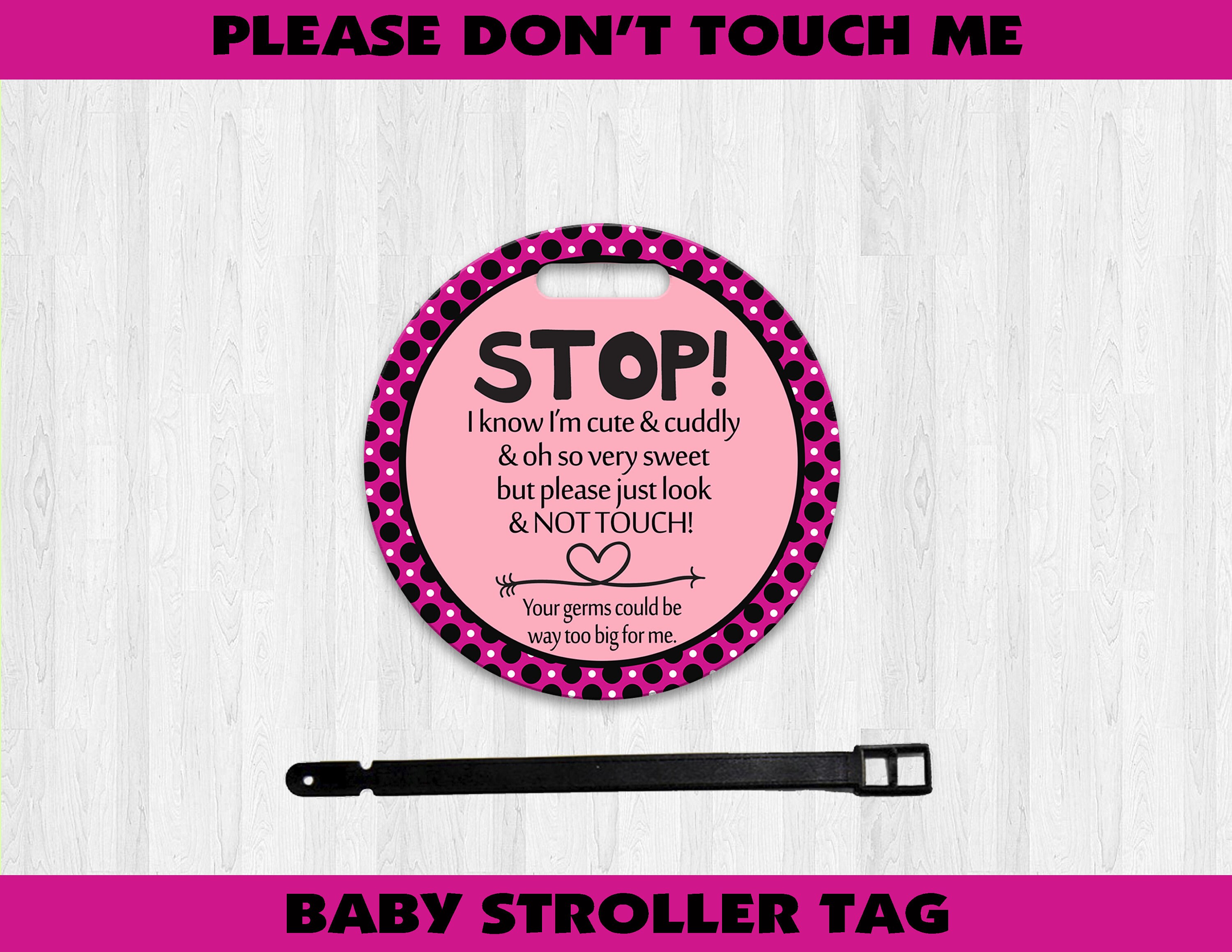 Baby Stroller Tag Don't Touch Me Tag Variety | Etsy