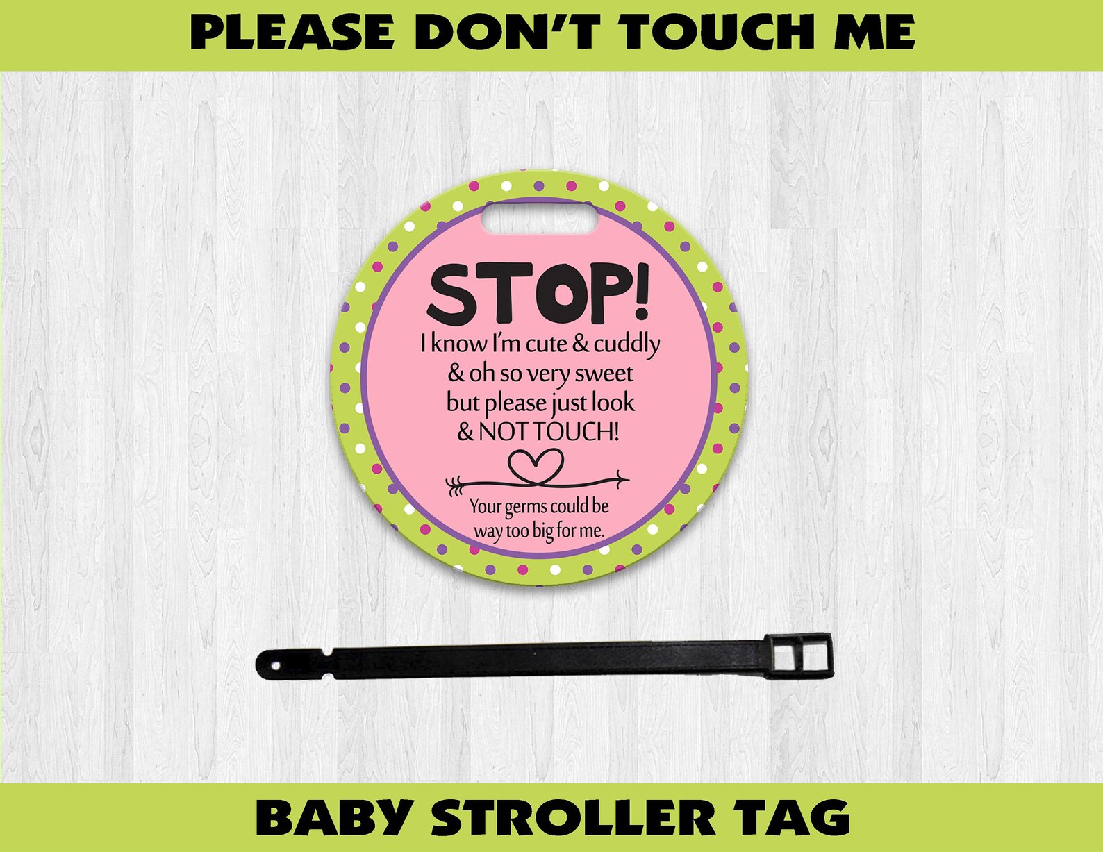 Baby Stroller Tag Don't Touch Me Tag Variety | Etsy