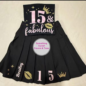 15th Birthday Outfit or Tee Only (colors Can Be Changed) Glitter or ...