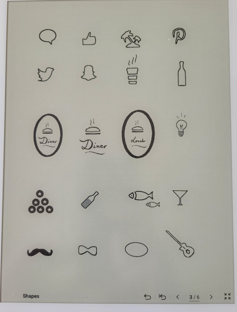 Supernote Visual Library: Stickers, Shapes, Lines + Note Covers (.note ...