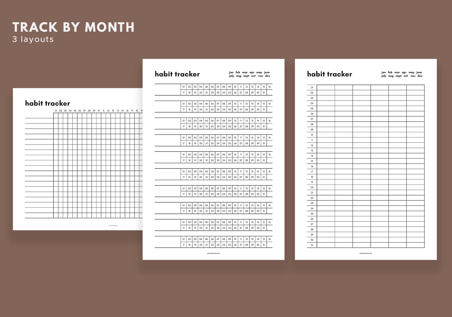 Habit Tracker Printable Pack 6 Layouts A4 A5 Letter | Etsy