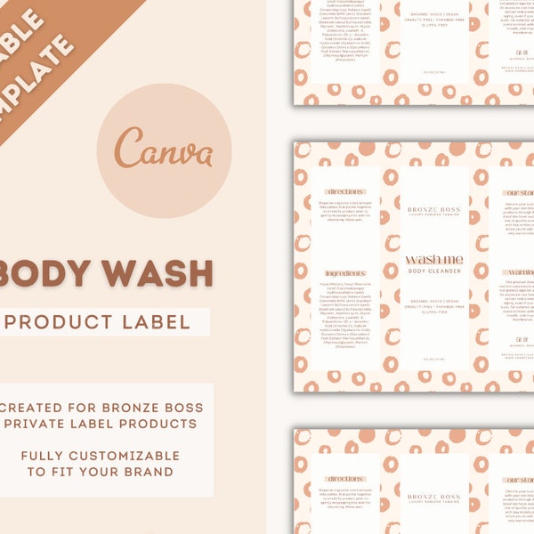 Body Wash Label - Etsy