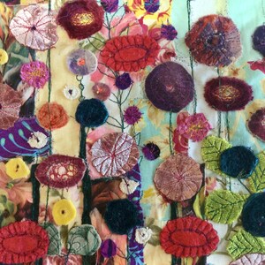 Original Textile Art / Flowers - Etsy