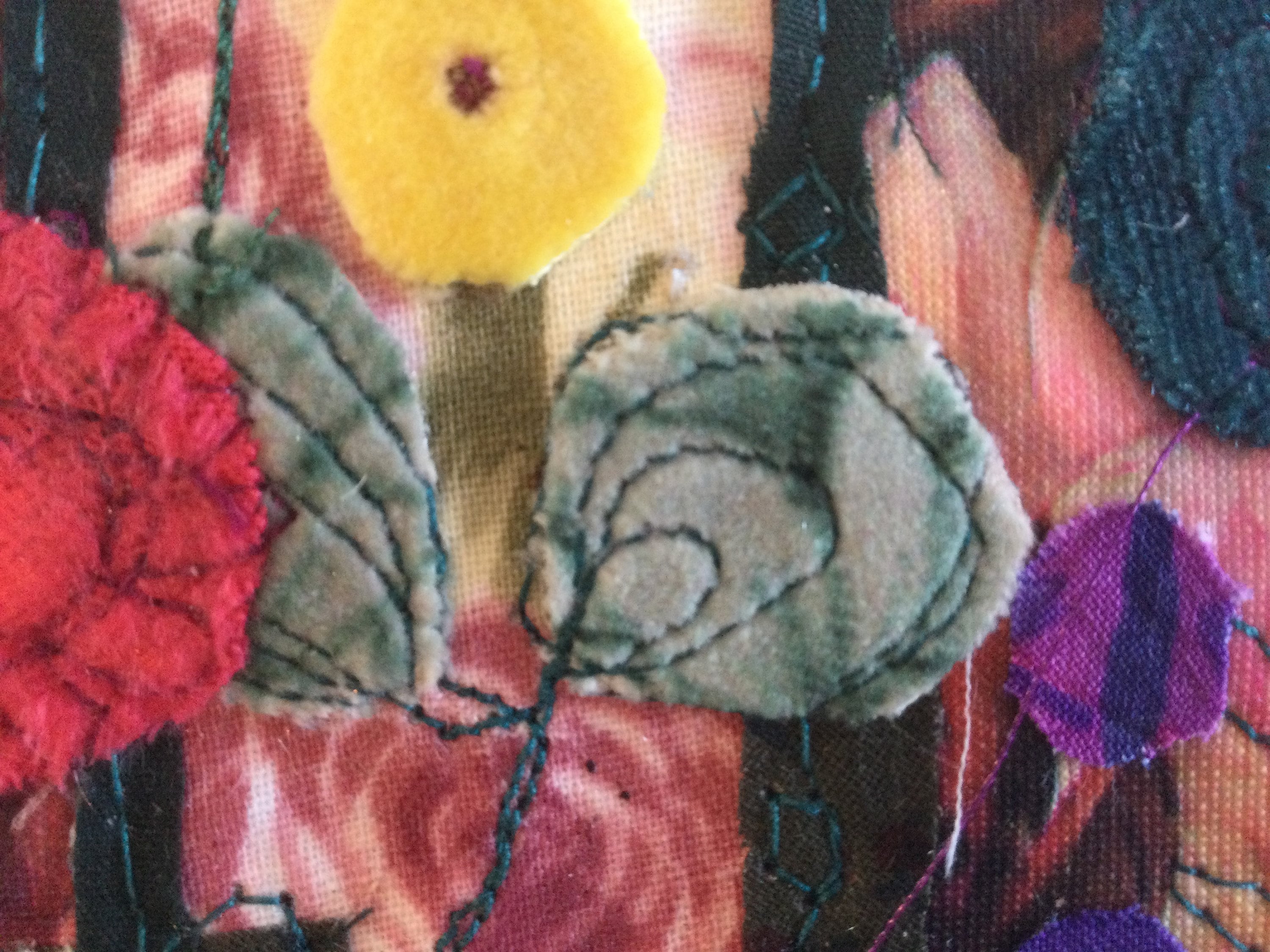 Original Textile Art / Flowers - Etsy