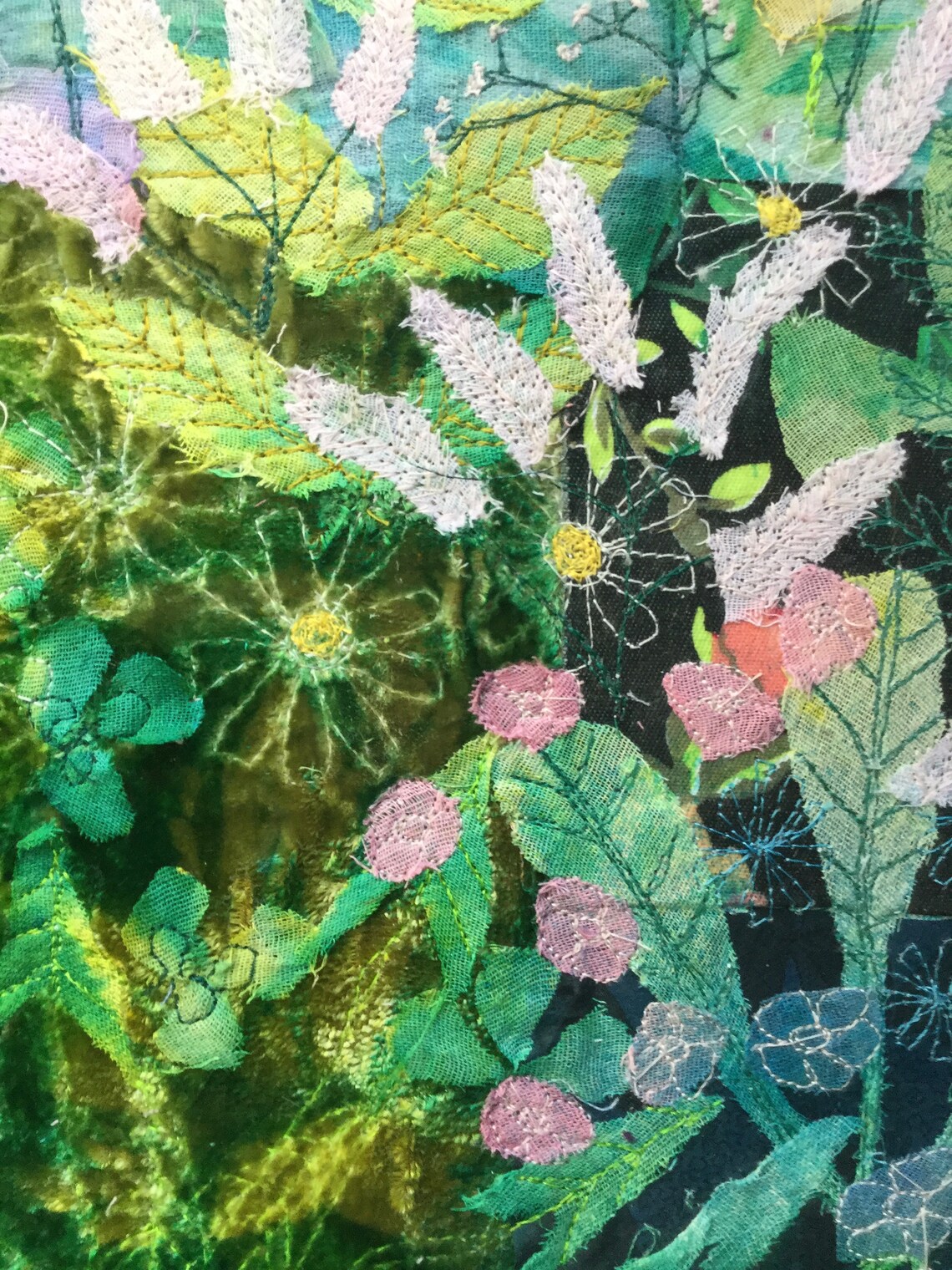 Mixed Media Textile Art - Etsy UK