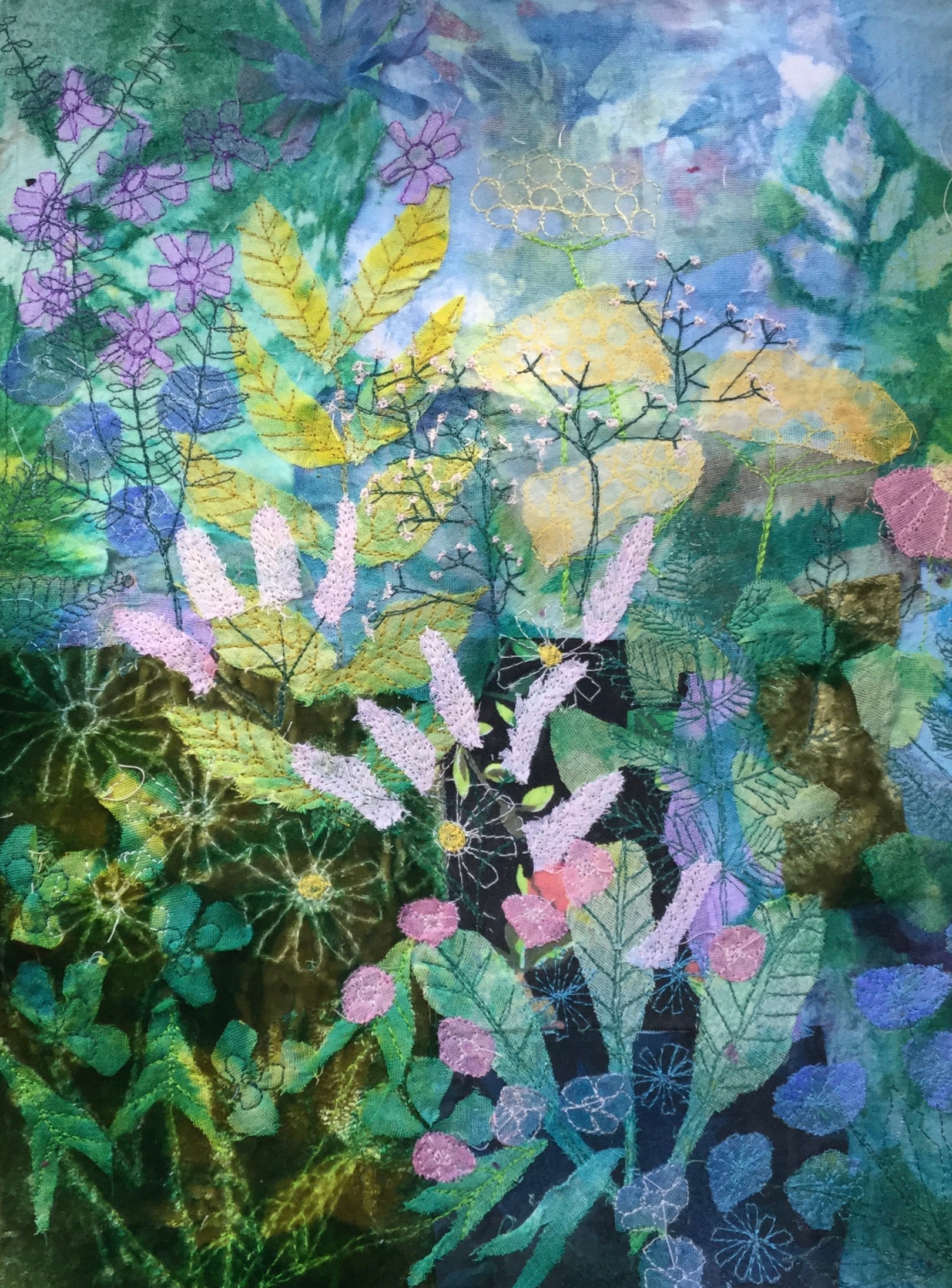 Mixed Media Textile Art - Etsy UK
