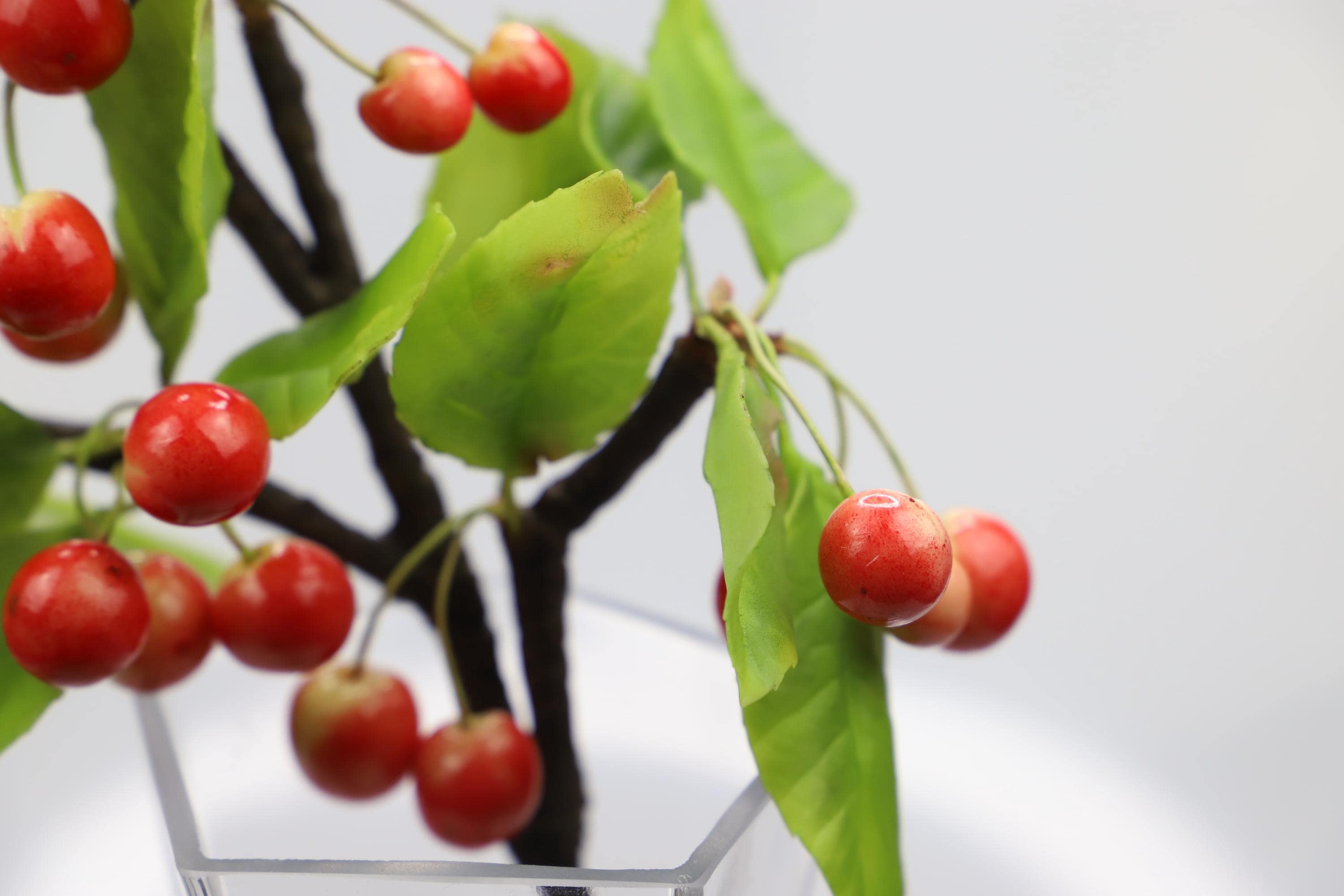 Handmade Clay Cherry Branch: Realistic Cold Porcelain Sculpture - Etsy