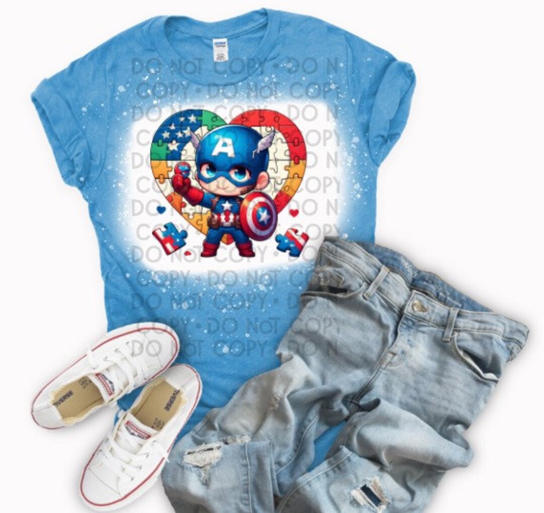 Captain America Avengers Autism Awareness Shirt - Etsy