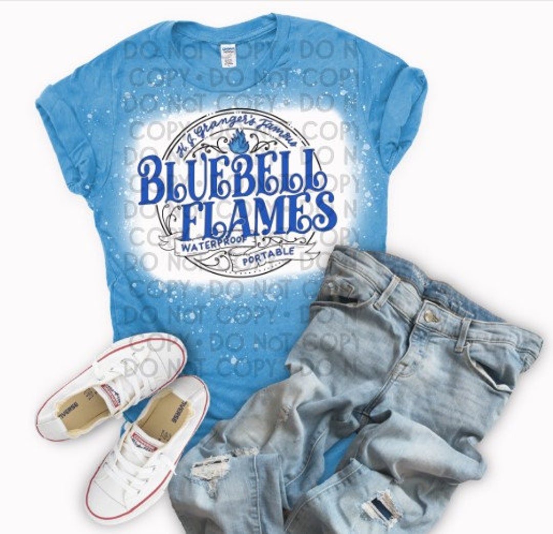 Hermonie Bluebell Flames Tshirt - Etsy