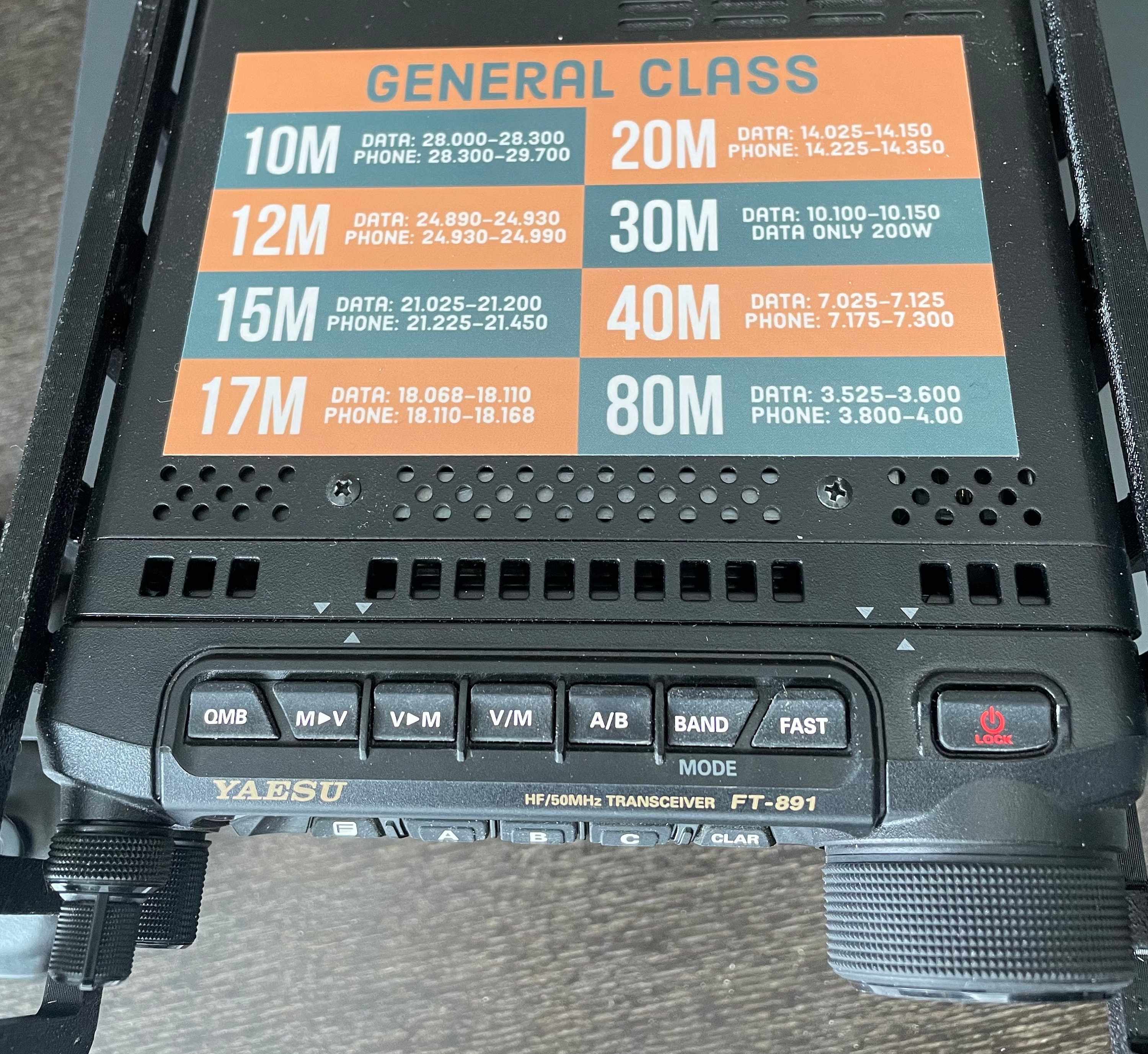 Ham Radio General Class Band Plan Sticker - Etsy