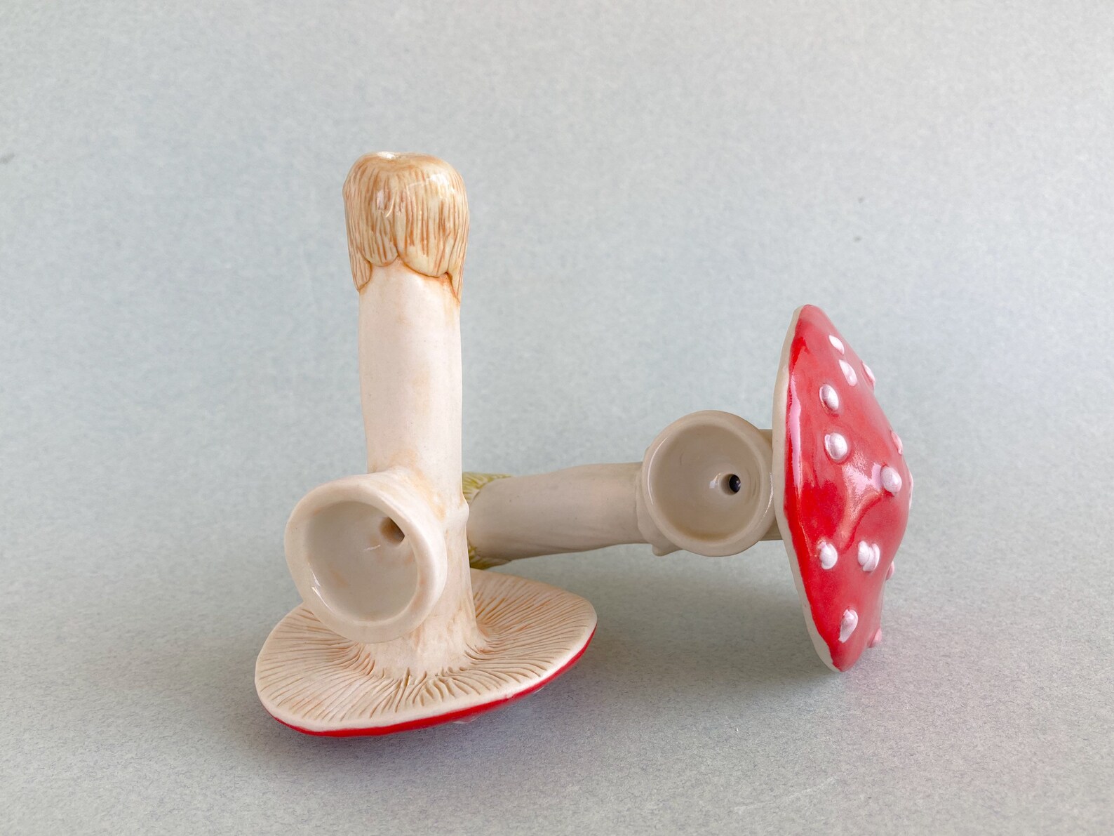 Amanita Mushroom Pipe Unusual Pipe Porcelain Pipe Clay | Etsy