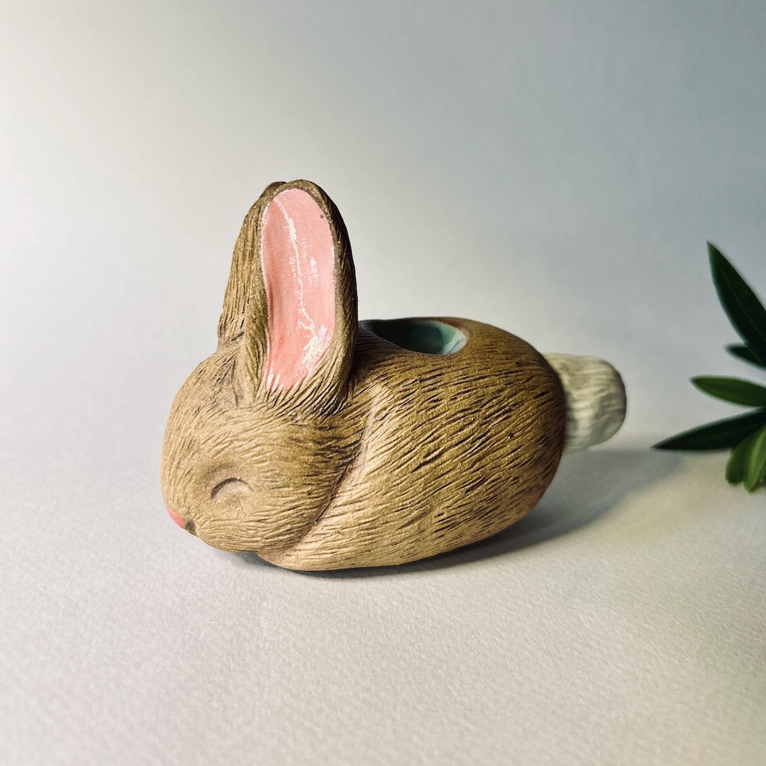 Sweet Little Bunny Pipe: Handmade Ceramic Wild Rabbit Pipe is a Great ...