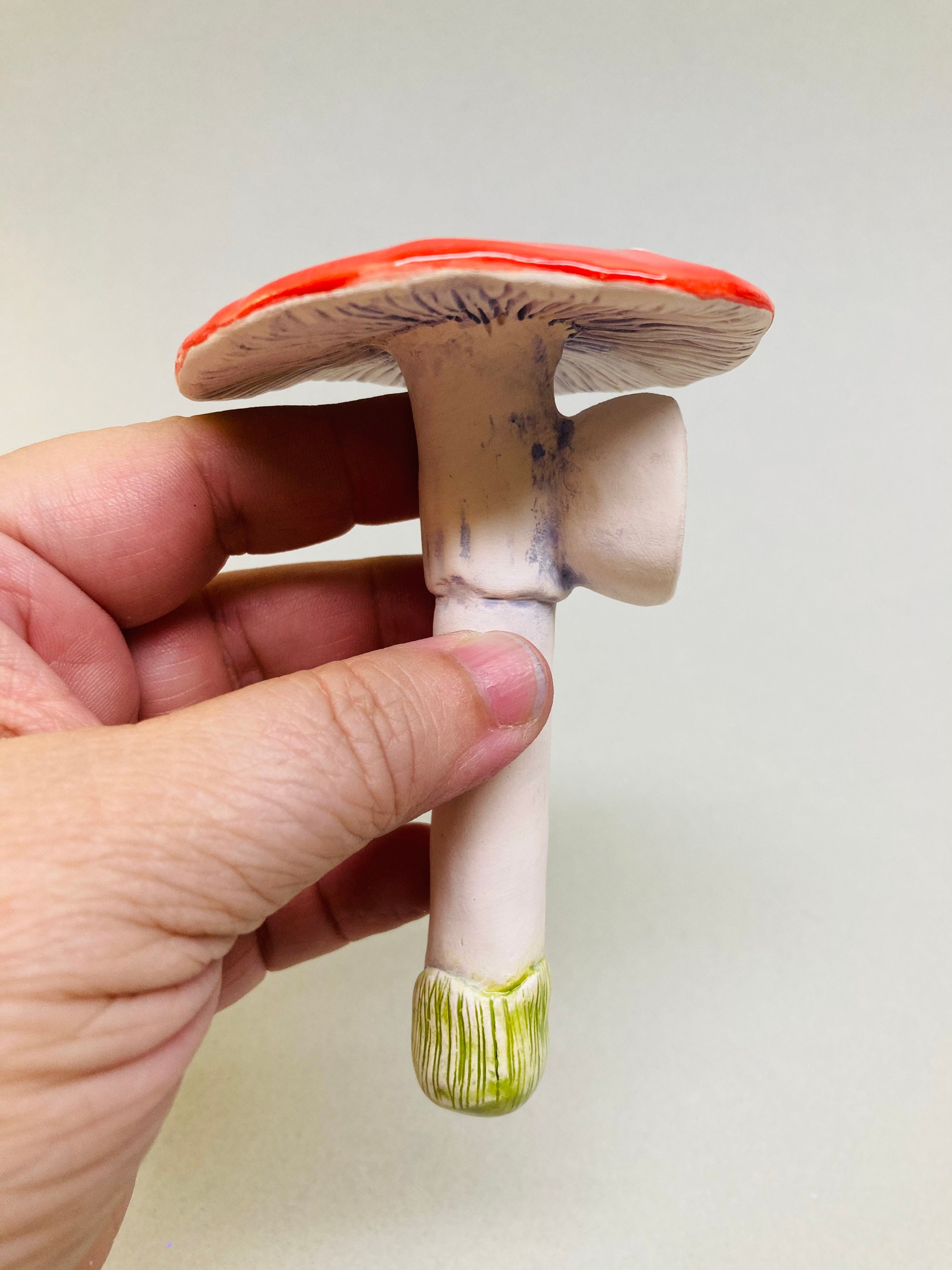 Amanita Mushroom Pipe Unusual Pipe Porcelain Pipe Clay - Etsy