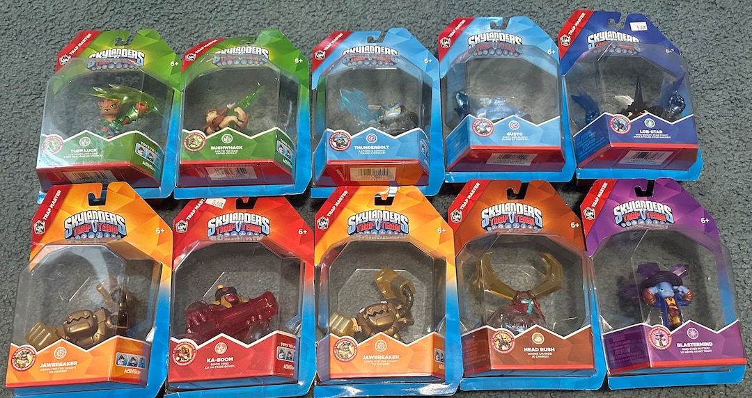 SKYLANDERS Lot 10 Trap Team NIP Blastermind Jawbreakerx2 Tuff Luck ...