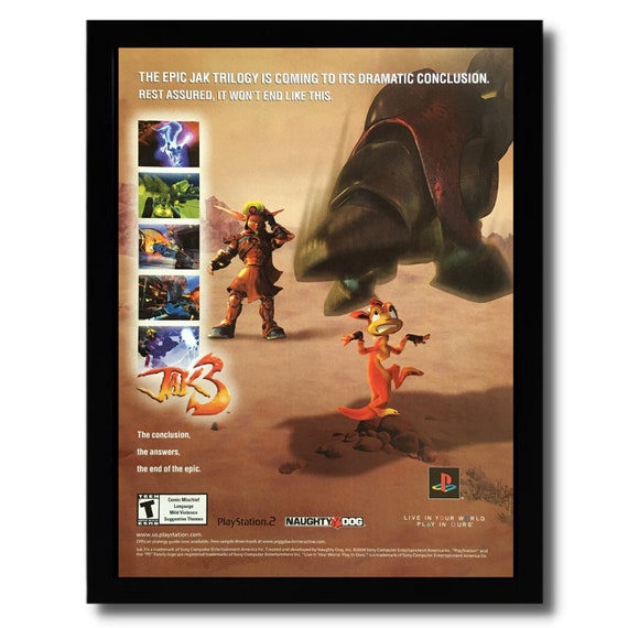 2004 Jak 3 Framed Print Ad/poster Official Jak & Daxter PS2 - Etsy