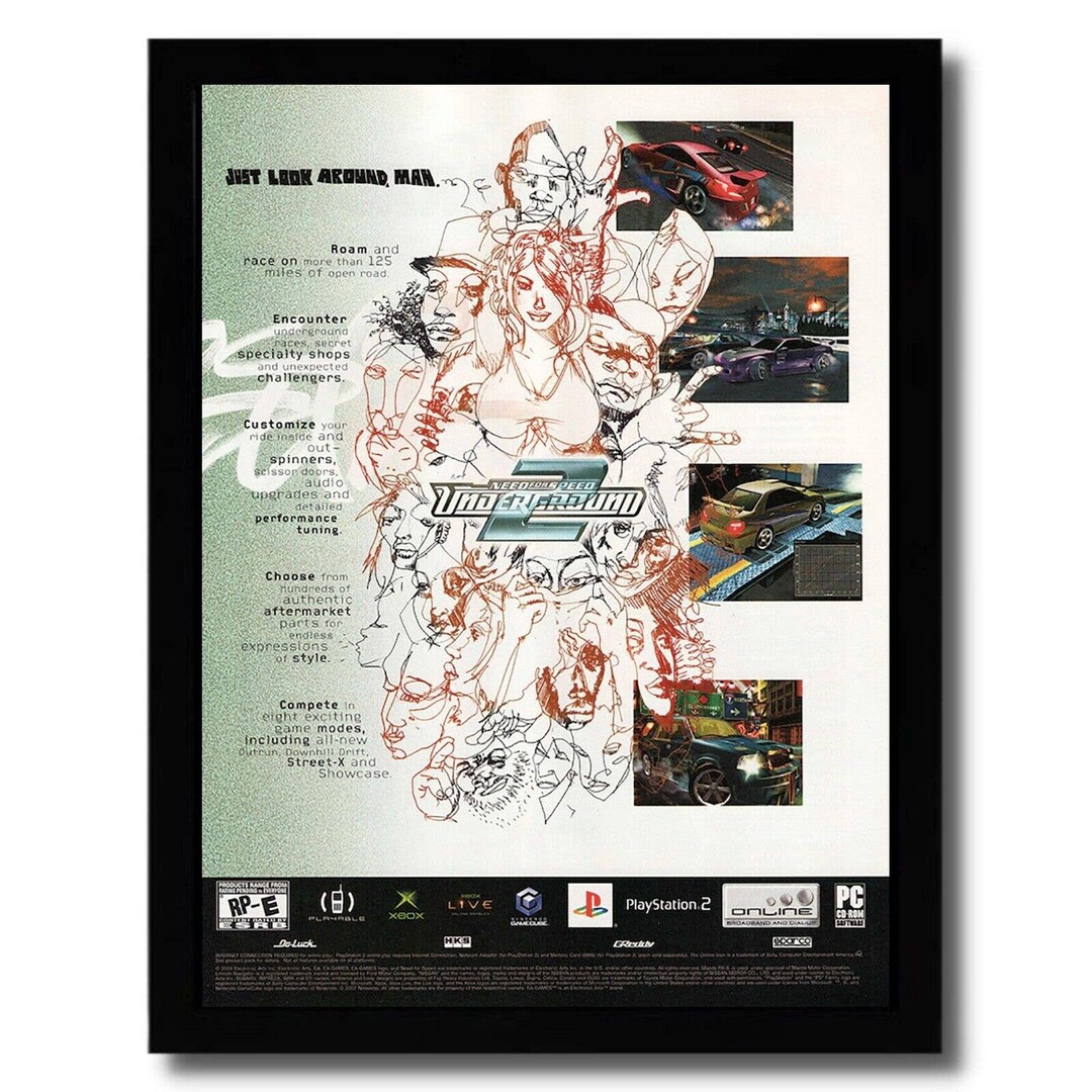 2004 Need for Speed Underground 2 Framed Print Ad/poster PS2 Xbox ...
