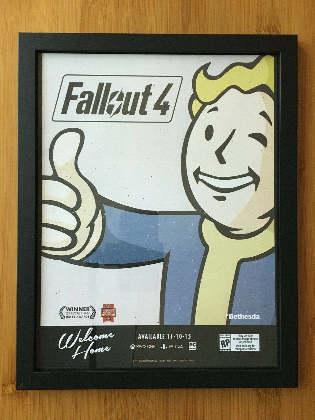 Buy Fallout 4 Framed Print Ad/poster Official PS4 Xbox One PC Video ...