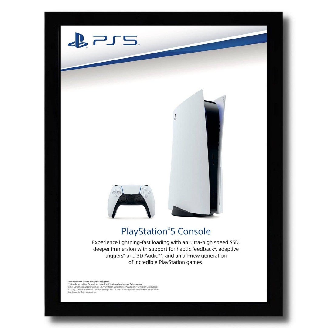2023 PS5 Playstation 5 Console Launch Framed Print Ad/poster Authentic ...