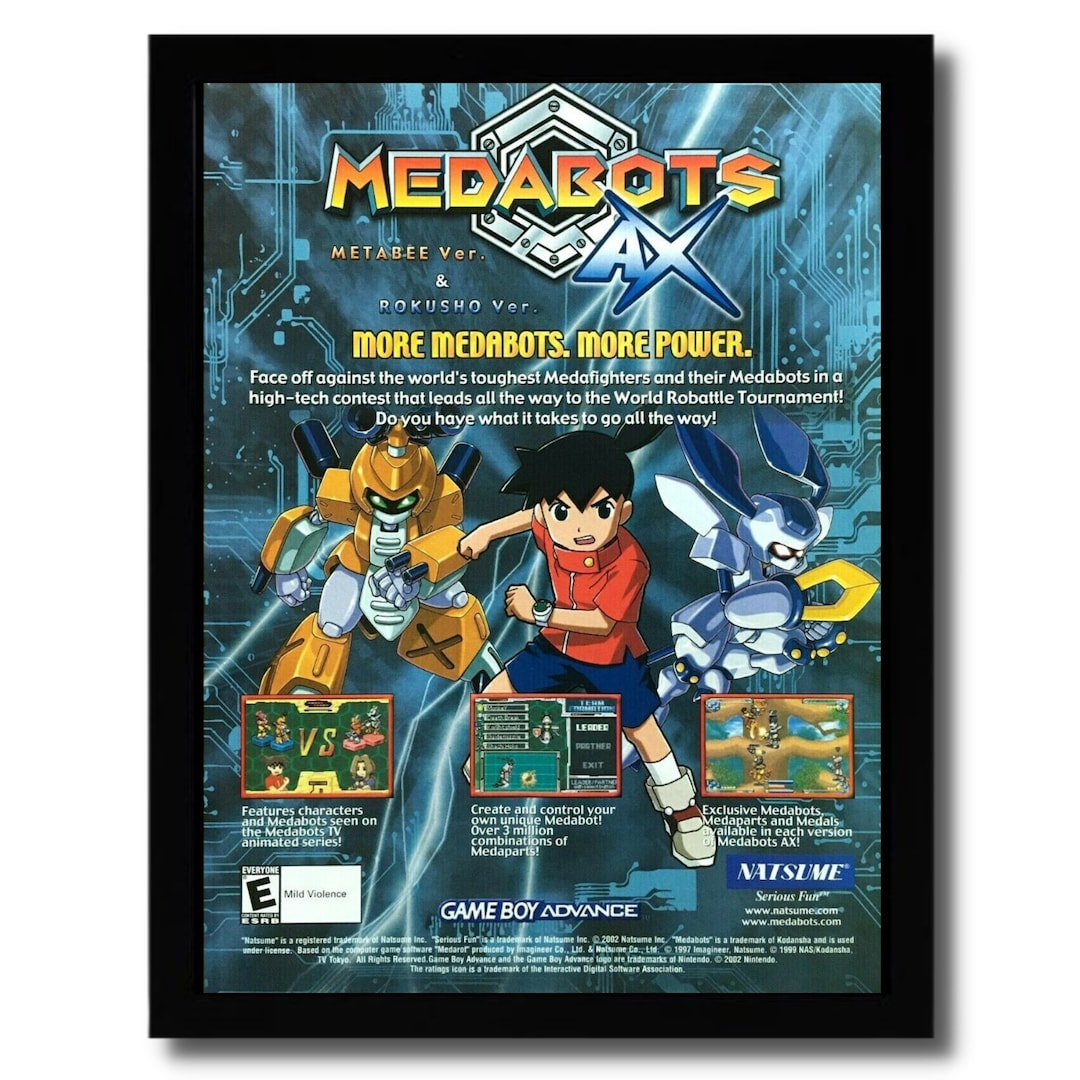 2002 Medabots AX Metabee / Rokusho Ver. Framed Print Ad/poster Official ...