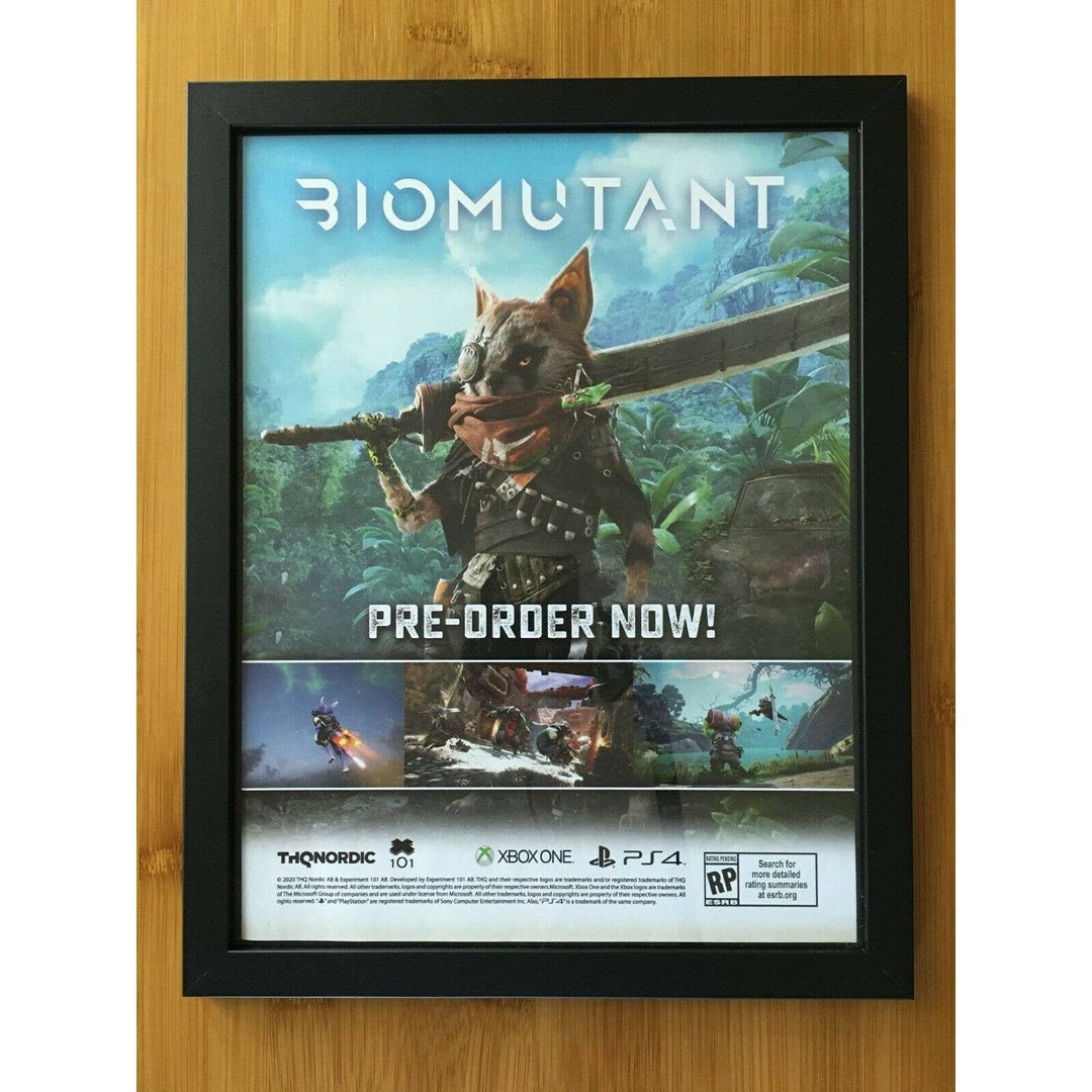 Framed BIOMUTANT Print Ad/poster Official PS4 Xbox One Game Room Wall ...