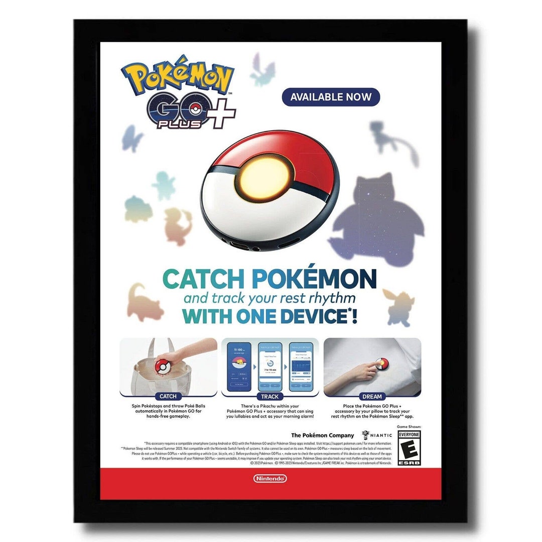 2023 Pokemon GO Plus + Framed Print Ad/poster Official Promo Advert ...