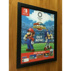 Mario & Sonic Olympic Games Tokyo 2020 Framed Print Ad/poster Official ...