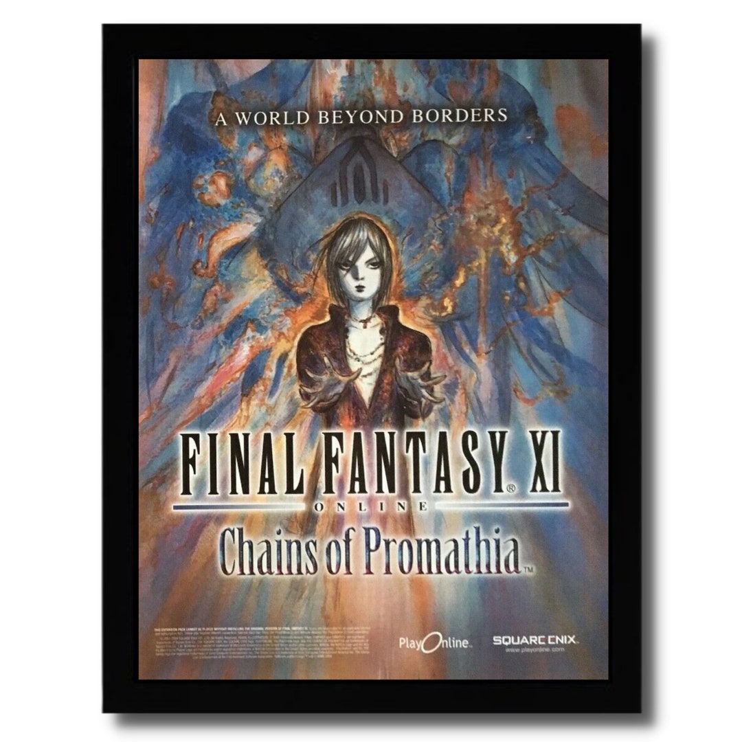2002 Final Fantasy XI 11 Chains of Promathia Framed Print Ad/poster PS2 ...