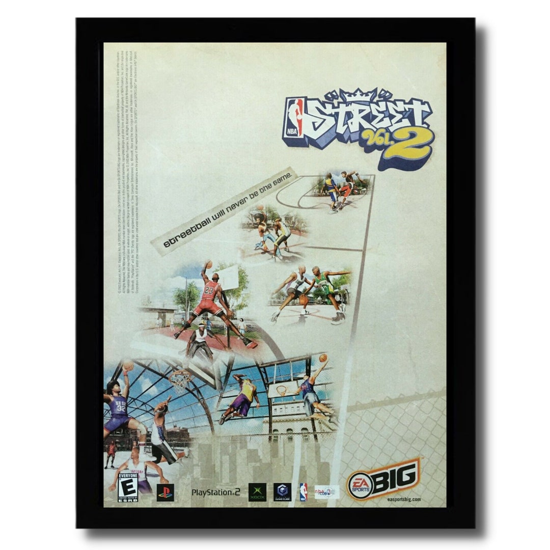 NBA Street Vol. 2 Framed Print Ad/poster Original PS2 Xbox Gamecube ...