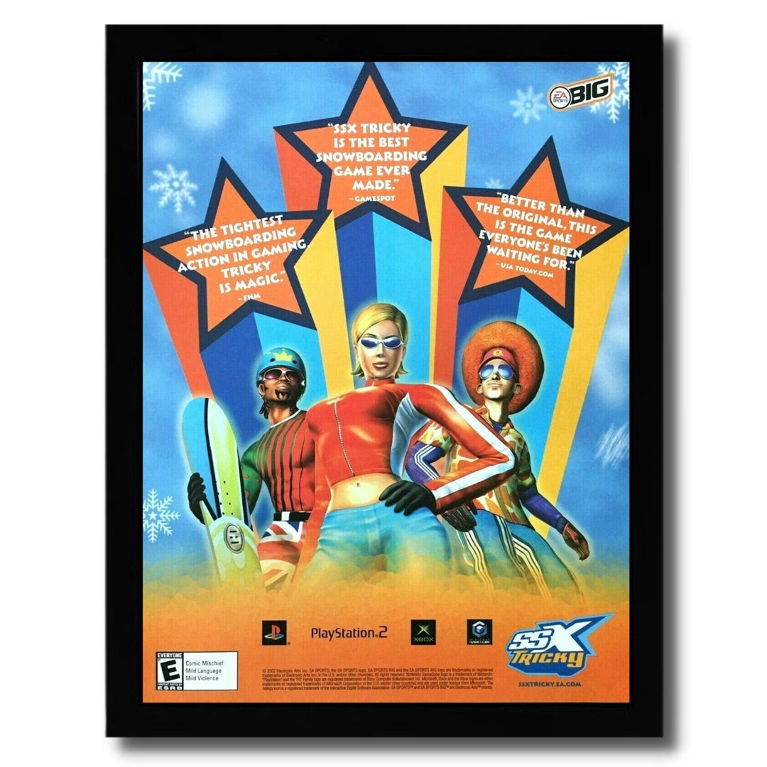 SSX Tricky Framed Print Ad/poster Official PS2 Xbox Gamecube ...