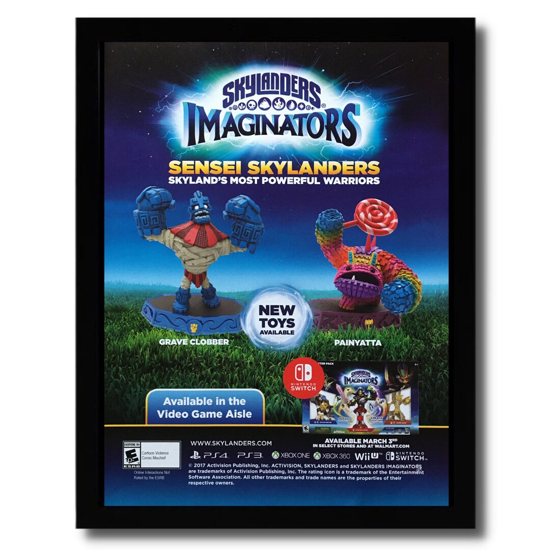 2017 Sensei Skylanders Imaginators Framed Print Ad/poster PS4 Xbox One ...